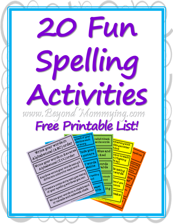 Fun Spelling Activities To Make Spelling Less Boring Beyond Mommying Fun Spelling Activities To Make Spelling Less Boring Beyond Mommying