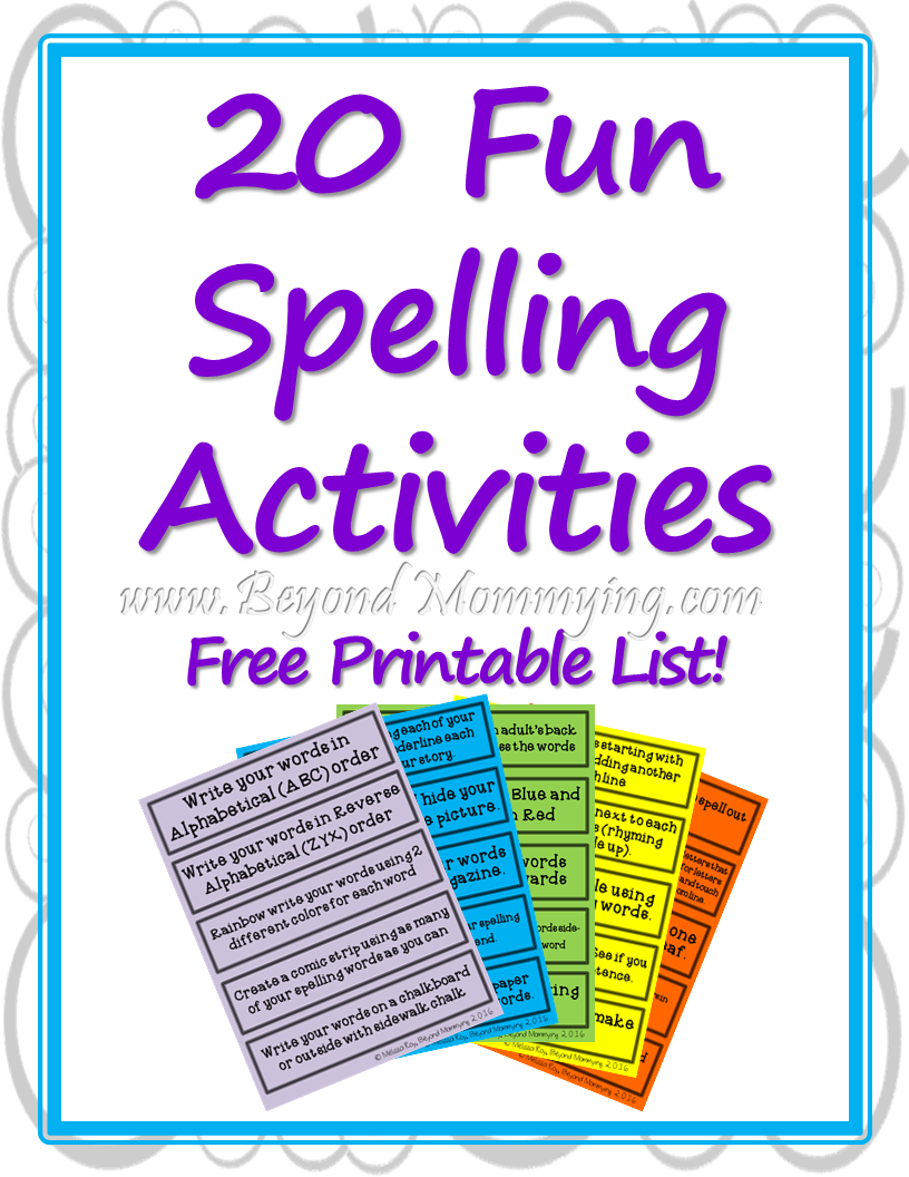Fun Spelling Activities to Make Spelling Less Boring
