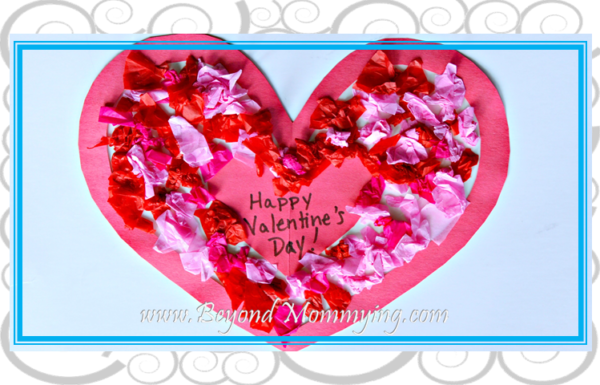 Easy Preschool Valentine’s Day Craft Card