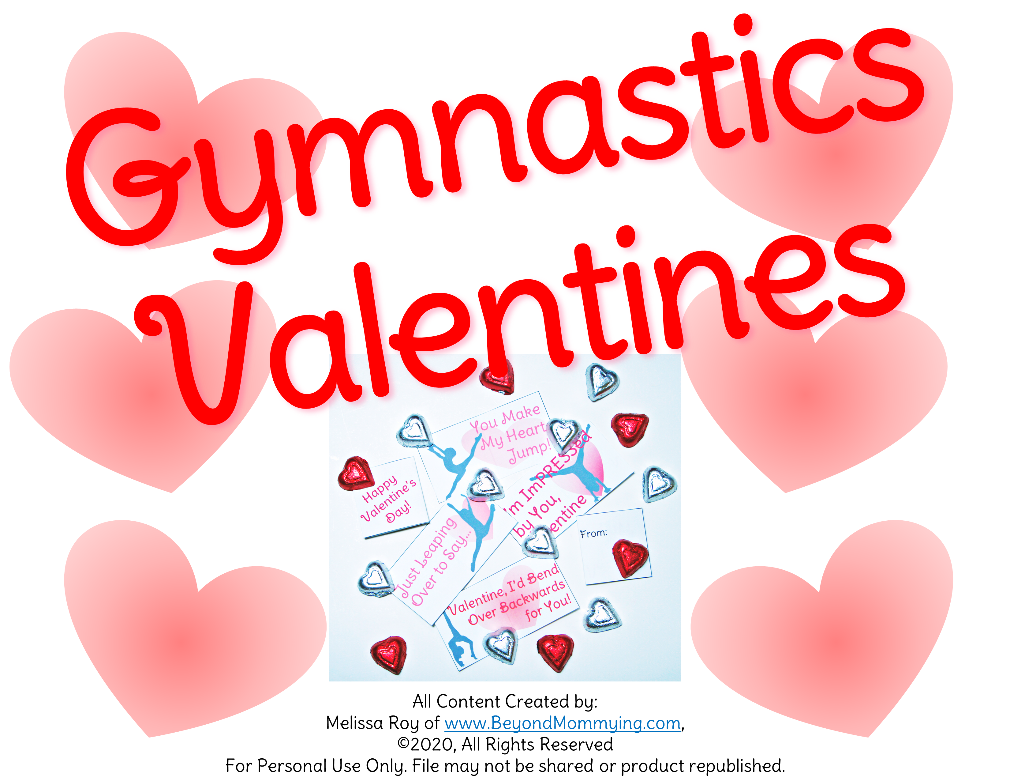 Gymnastics Valentine's Day Cards - Beyond Mommying